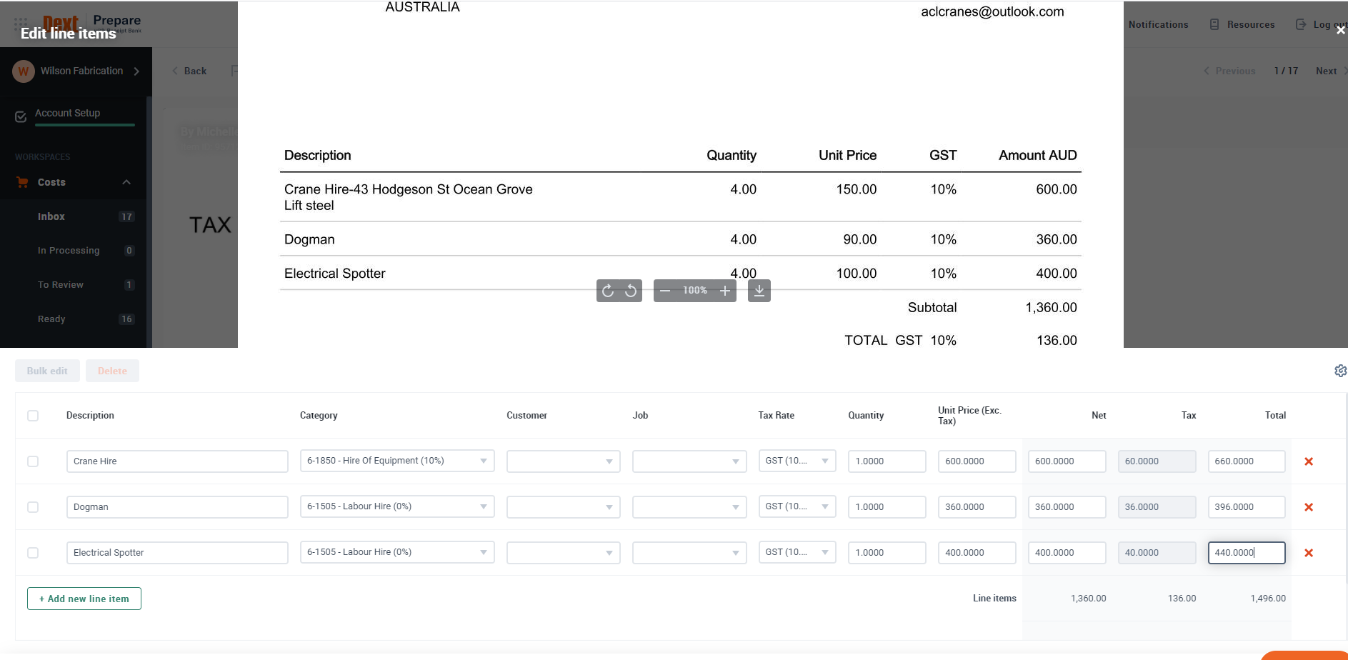 100530 Bookkeeping – Weekly Reconciliation – Webcom Solutions | Process Street