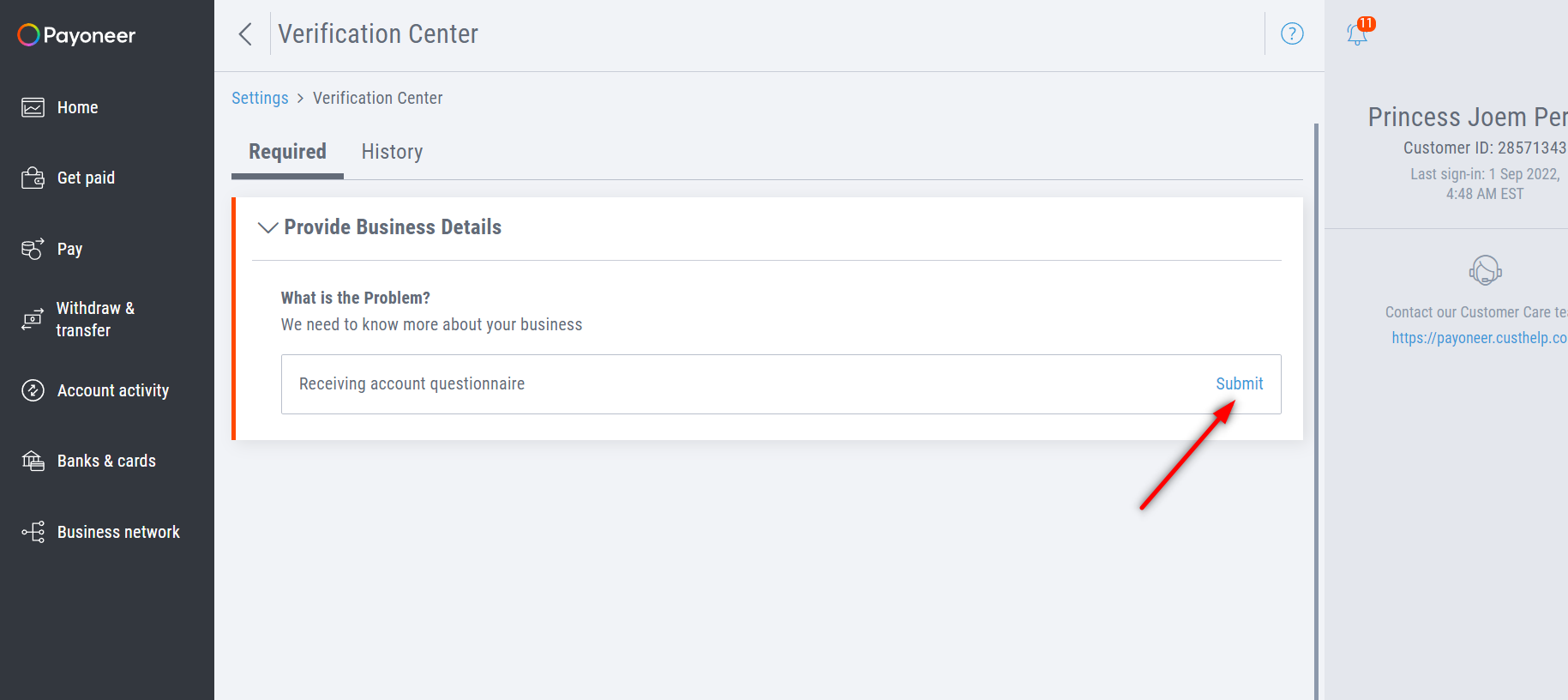 Enable request payment feature Workflow | Process Street