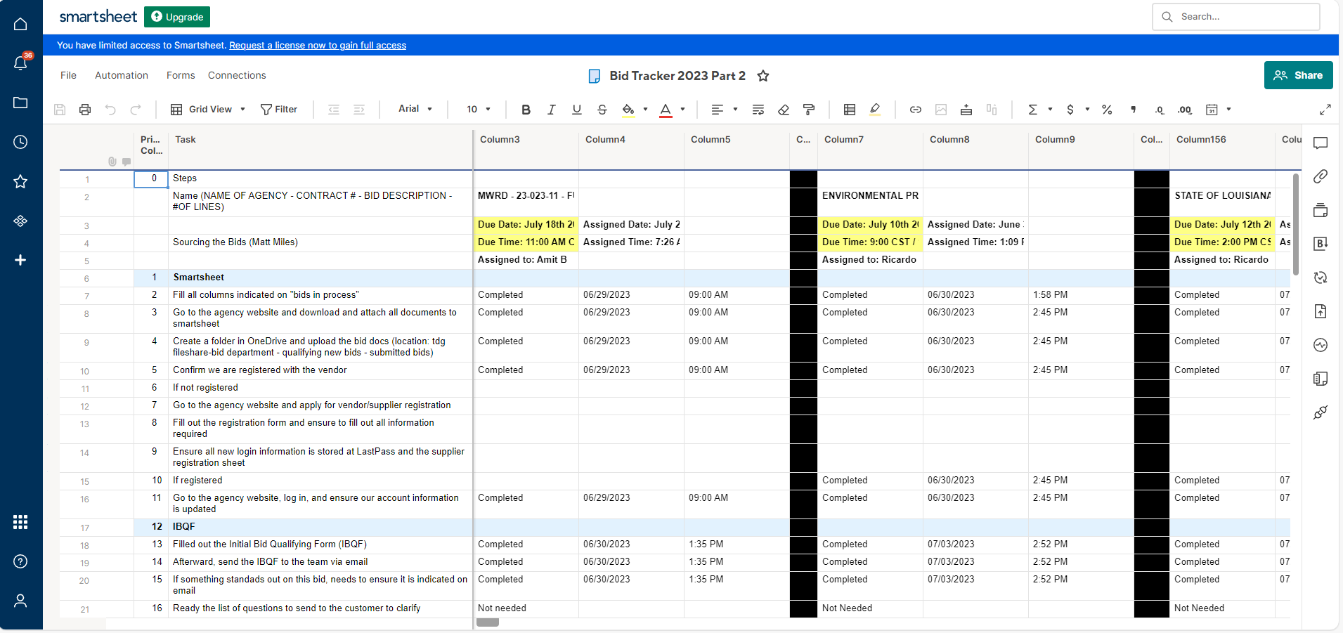 01. Complete Bid Process | Process Street