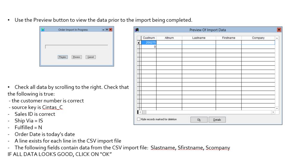 Cintas Replacement A File Import and Production Packet Preparation ...