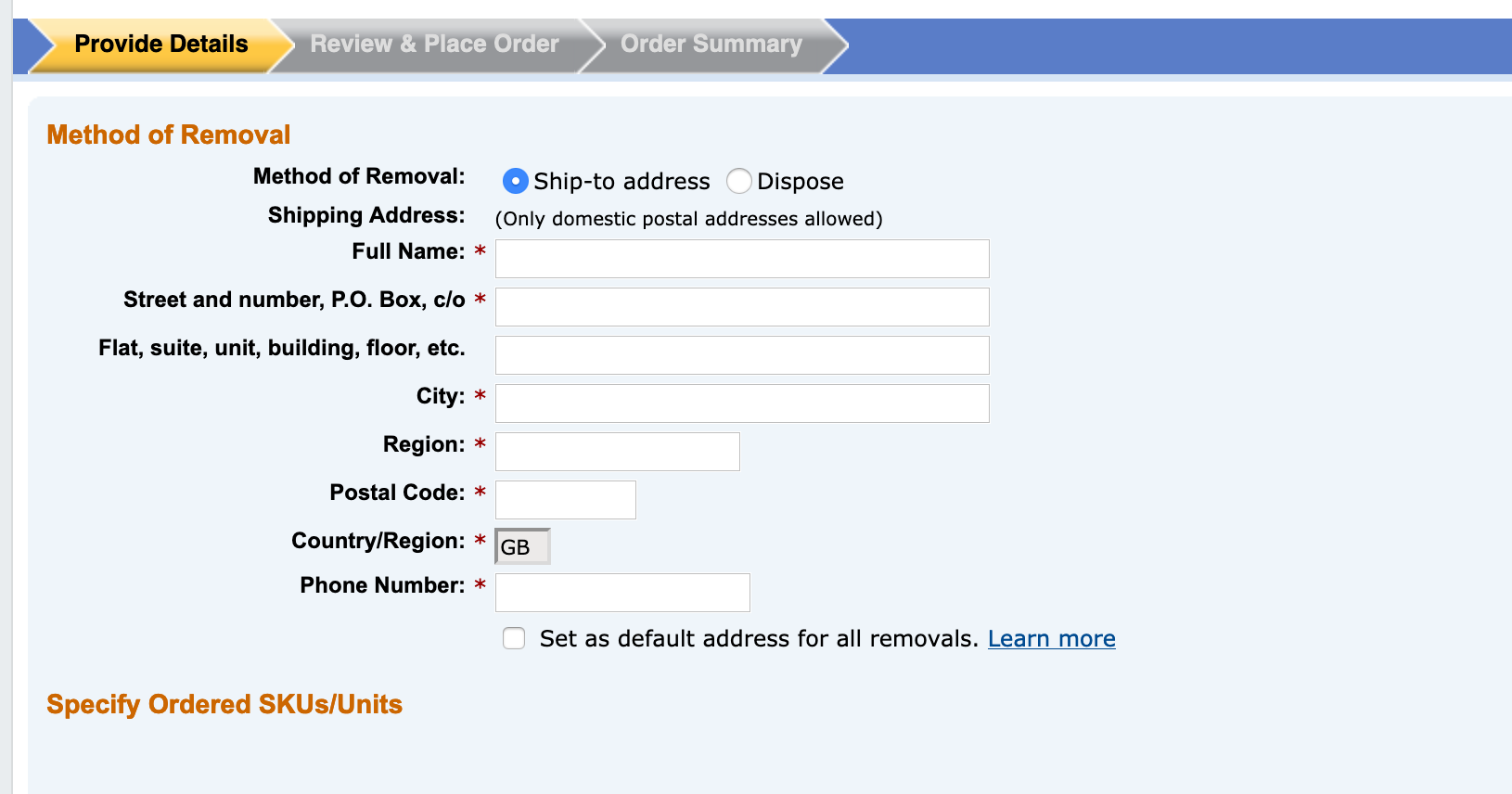 Create A Removal Order | Process Street