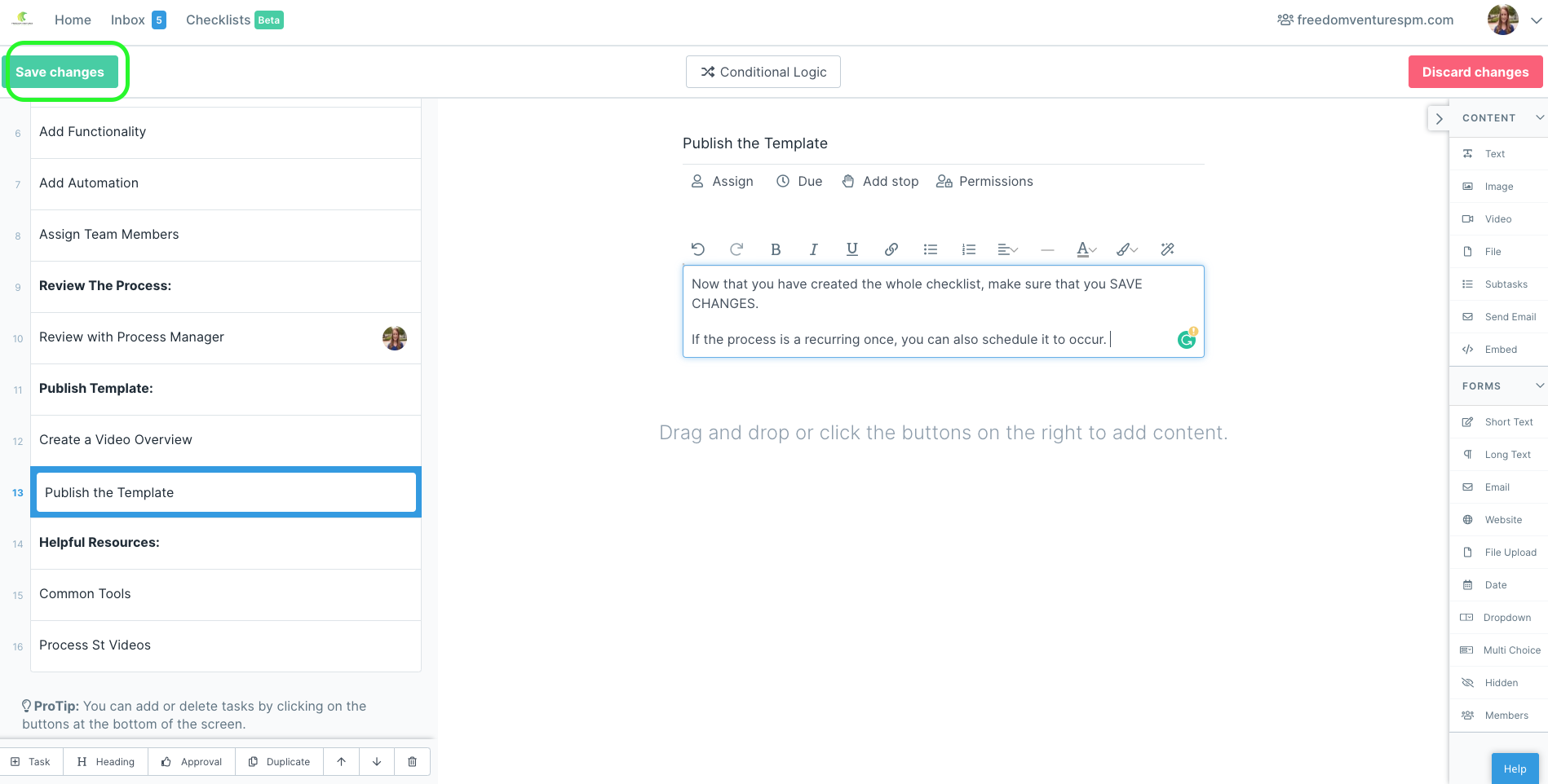 Creating a New Process | Process Street